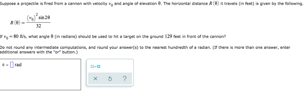 Solved Suppose a projectile is fired from a cannon with | Chegg.com