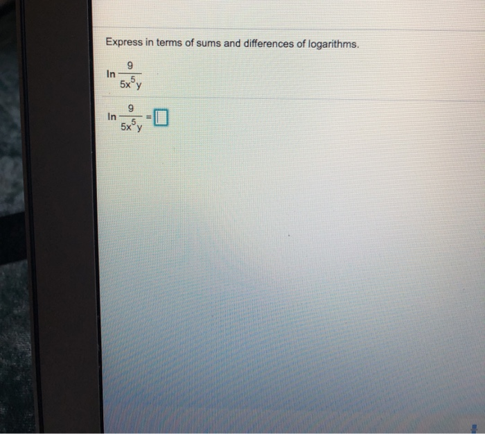 Solved Express in terms of sums and differences of | Chegg.com