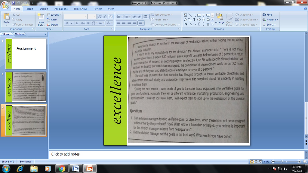 Solved nment Home Insert Design Animations Slide Show Review | Chegg.com