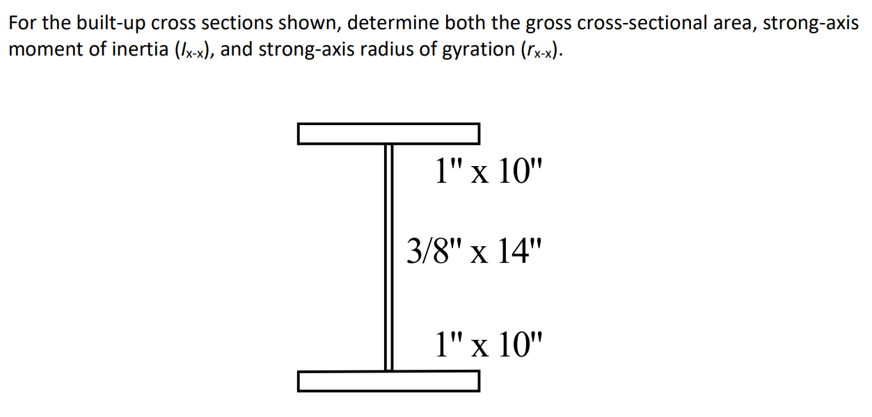 Solved For the built-up cross sections shown, determine both | Chegg.com