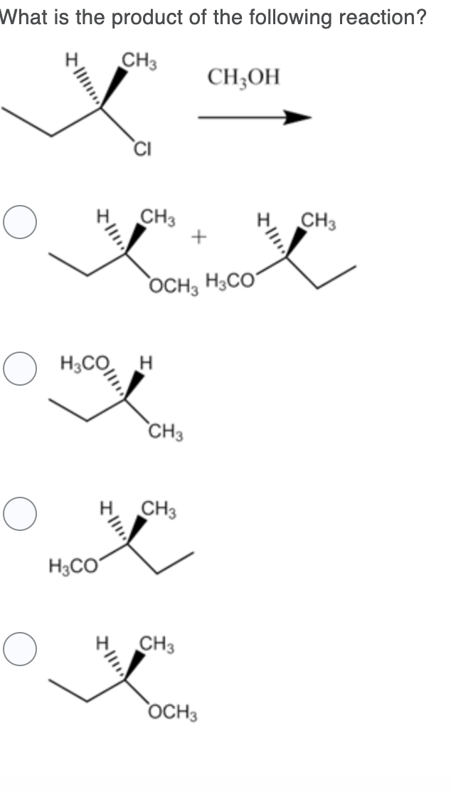 Solved What is the product of the following reaction? CH3 1 | Chegg.com