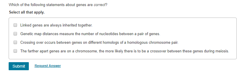 Solved Which of the following statements about genes are | Chegg.com