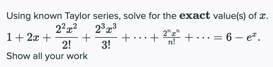 Solved Use Taylor series for h near 0 to evaluate the | Chegg.com