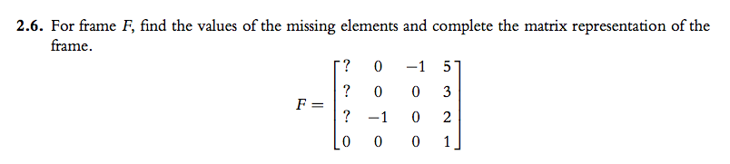 Solved 2.6. For frame F, find the values of the missing | Chegg.com