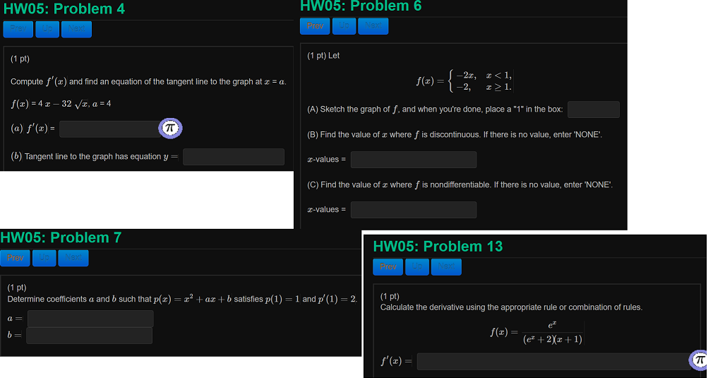 Solved HW05: Problem 4 HW05: Problem 6 Prev (1 pt) (1 pt) | Chegg.com