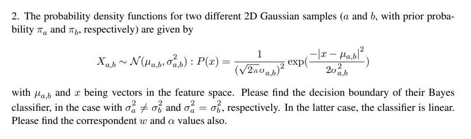 2. The probability density functions for two | Chegg.com