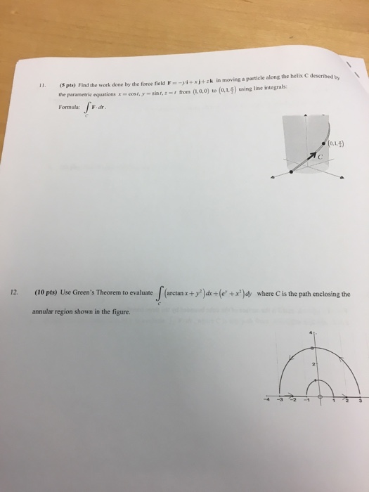 Solved 1. 5 pts) Find the work done by the force feld F i | Chegg.com Solved 1. 5 pts) Find the work done by the force feld F i | Chegg.com