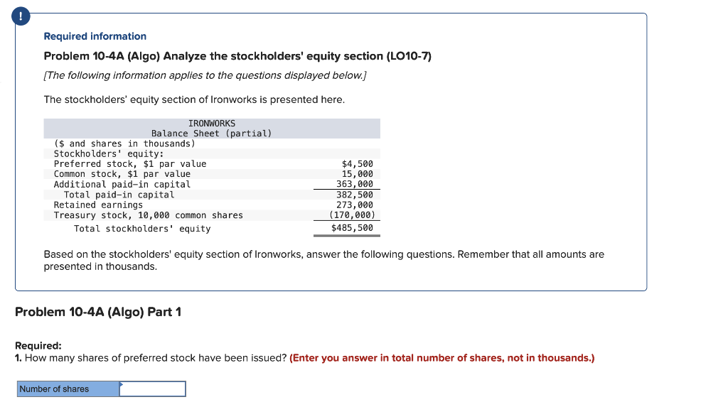 Solved Required information Problem 10-4A (Algo) Analyze the | Chegg.com