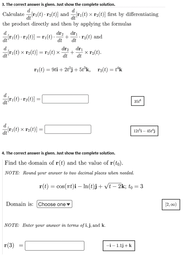 Solved 3. The correct answer is given. Just show the | Chegg.com