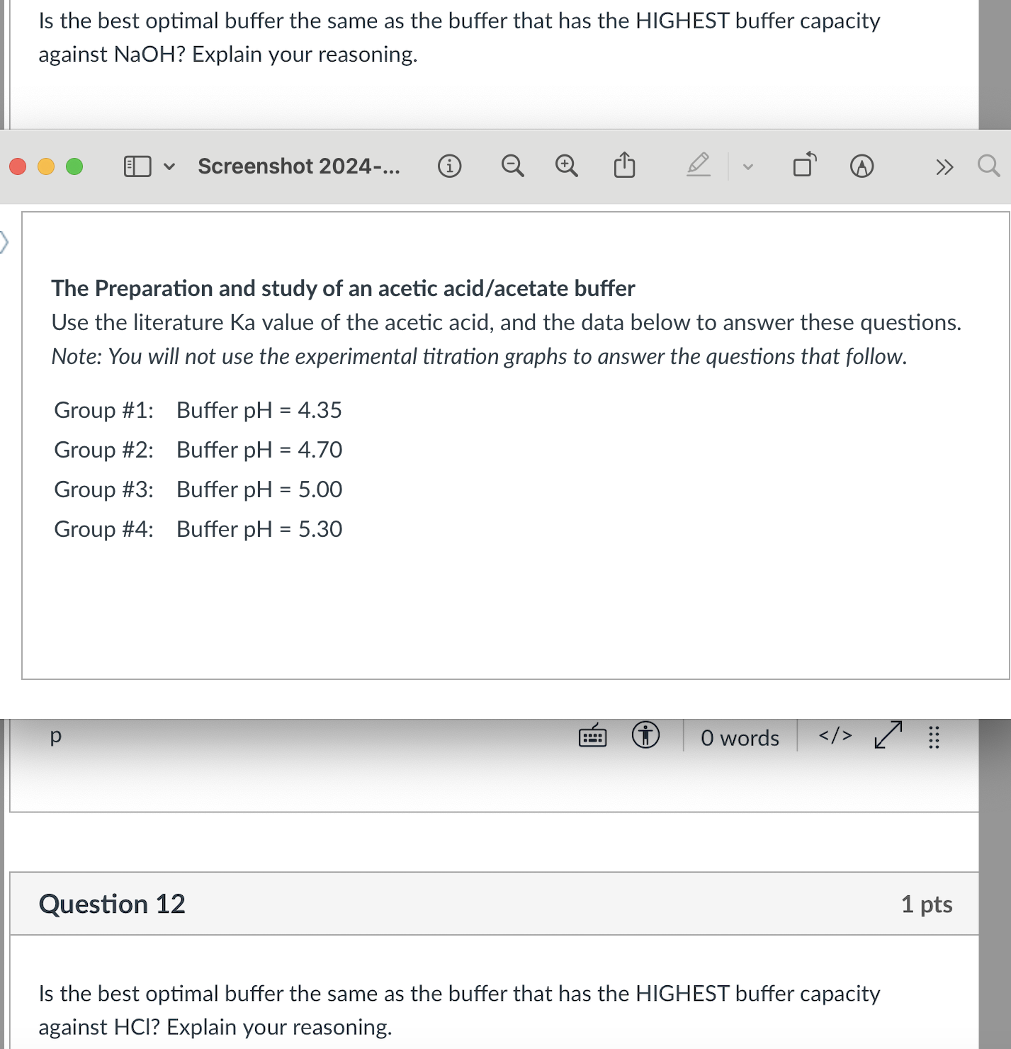 Solved The Preparation and study of an acetic acid/acetate | Chegg.com
