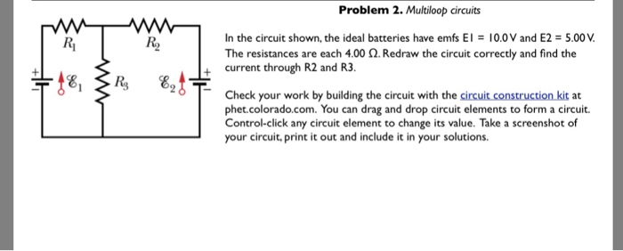 Solved Problem 2. Multiloop circuits Ri In the circuit | Chegg.com