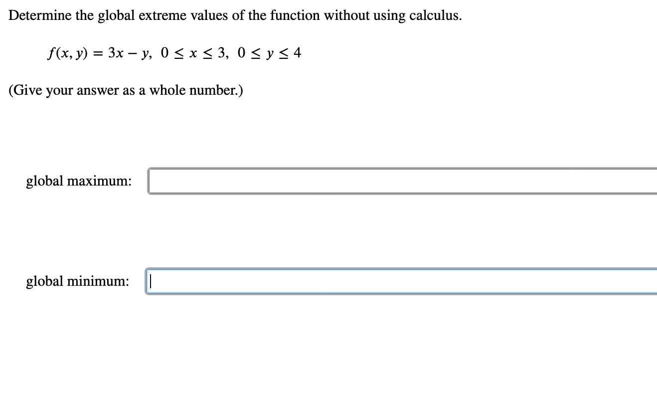 Solved A linear function f(x, y) = ax +by+c has no critical | Chegg.com