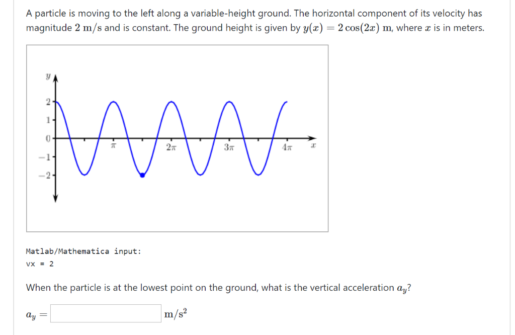 Solved A particle is moving to the left along a | Chegg.com