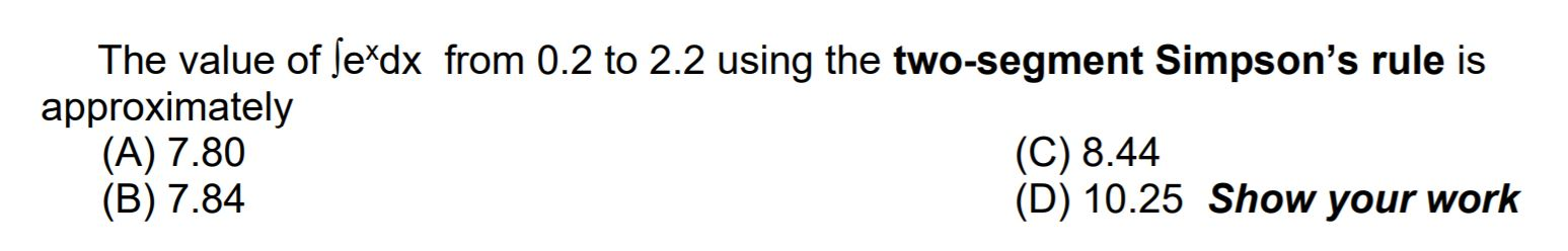 Solved Numerical methods question. Please solve clearly | Chegg.com