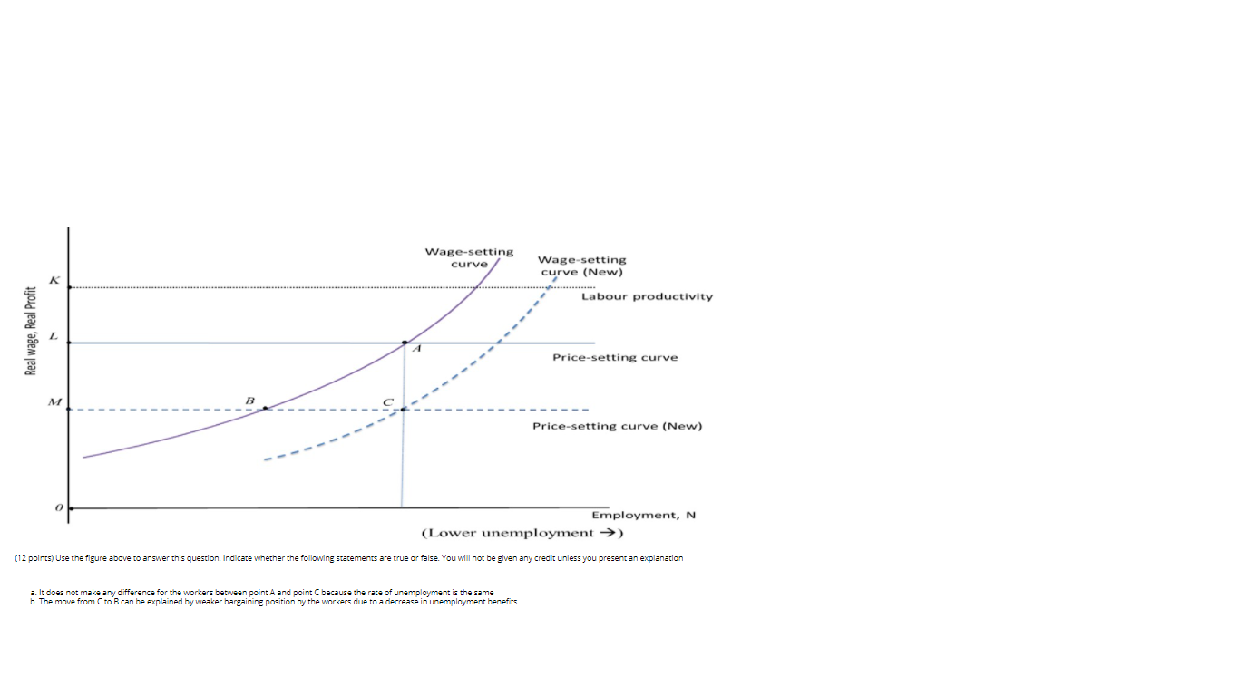 Solved Wage-setting curve Wage-setting curve (New) Labour | Chegg.com