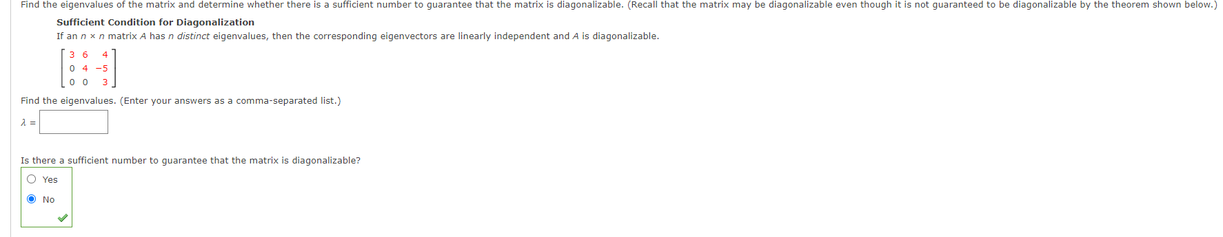 Solved Find the eigenvalues of the matrix and determine | Chegg.com