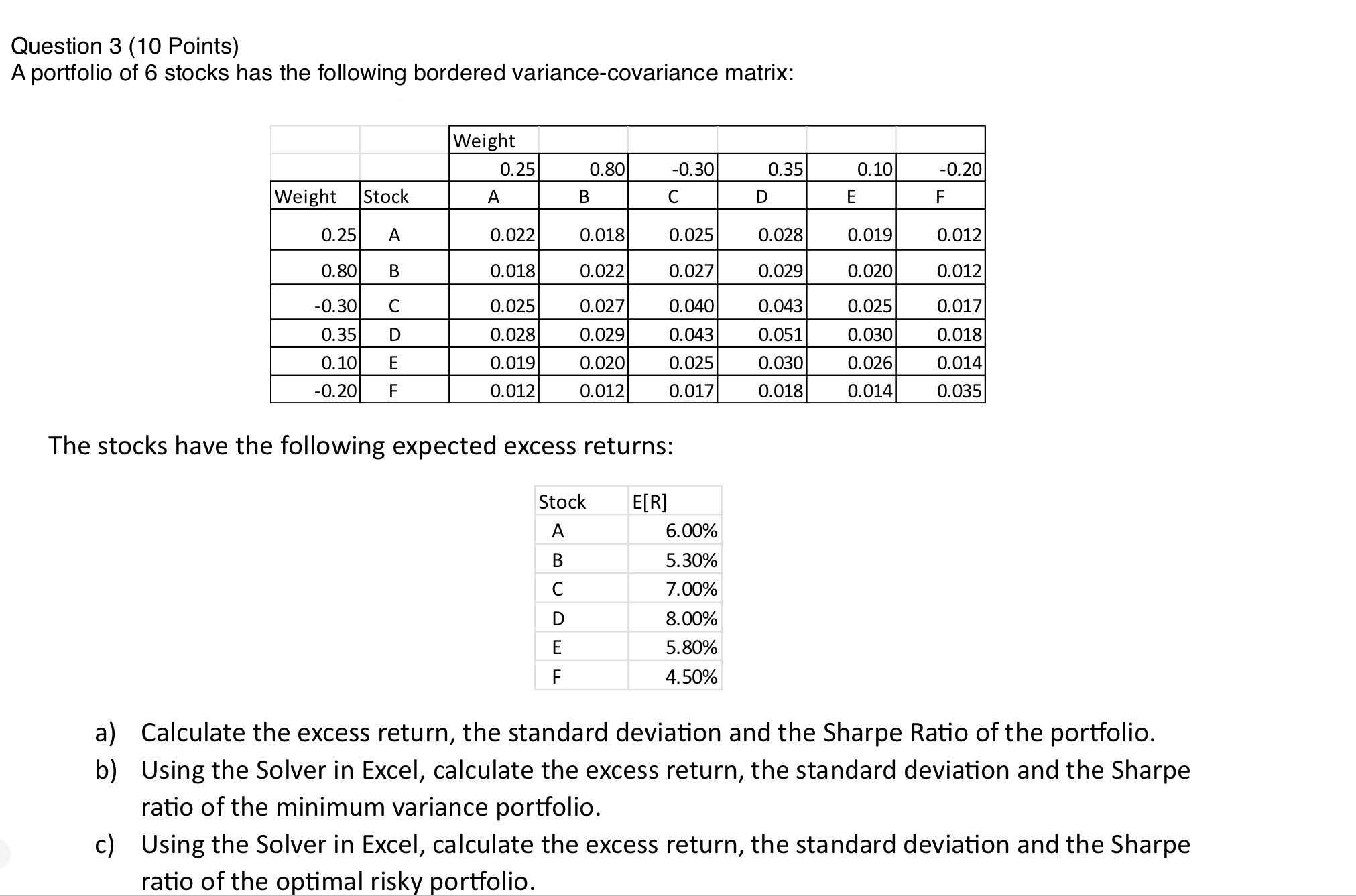 Solved by an EXPERT Show me the steps to solve Question 3 (10 ﻿Points)A | Chegg.com