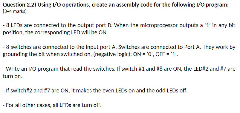 Solved Question 2.2) Using I/O operations, create an | Chegg.com