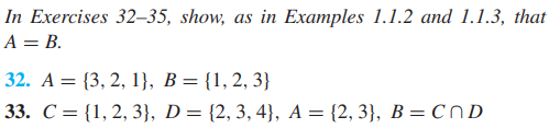 Solved In Exercises 32-35, show, as in Examples 1.1 .2 and | Chegg.com