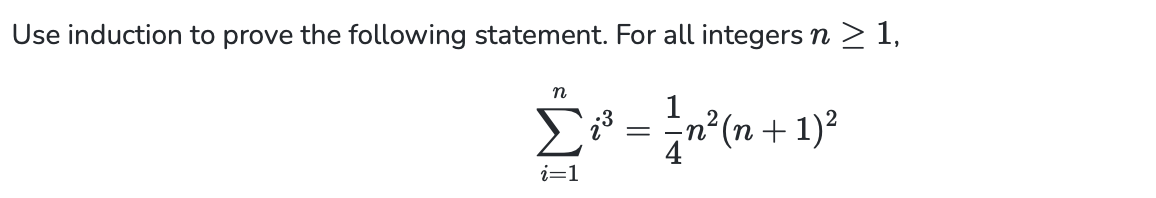 Solved Use induction to prove the following statement. For | Chegg.com