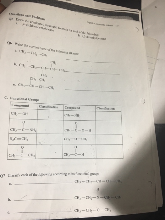 Solved Questions and Problems o5 Draw the condensed | Chegg.com