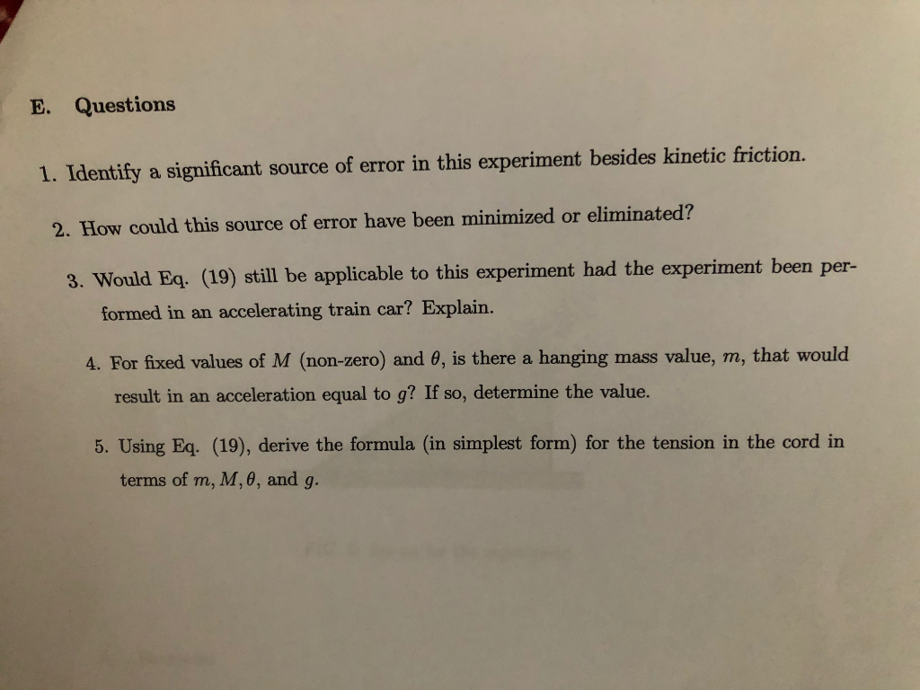 Solved E. Questions 1. Identify a significant source of | Chegg.com