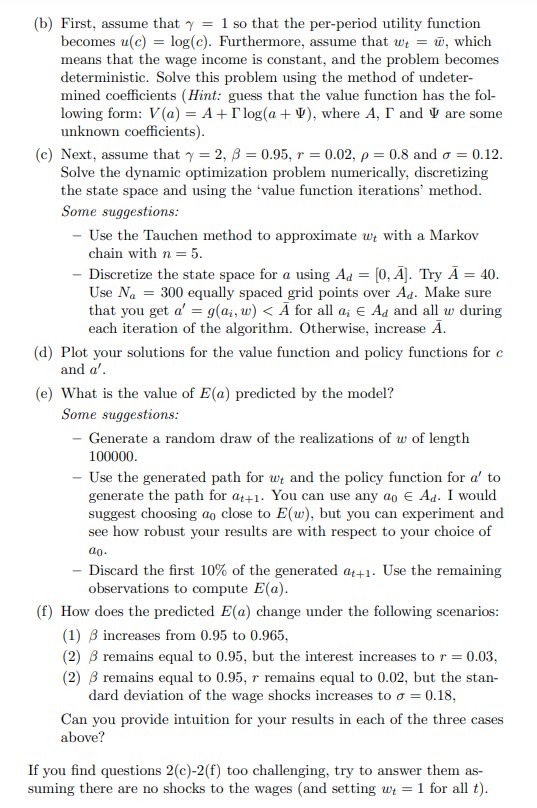 Solved Consider The Stochastic Version Of The