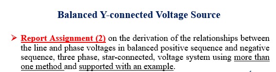 Solved Balanced Y-connected Voltage SourceReport Assignment | Chegg.com