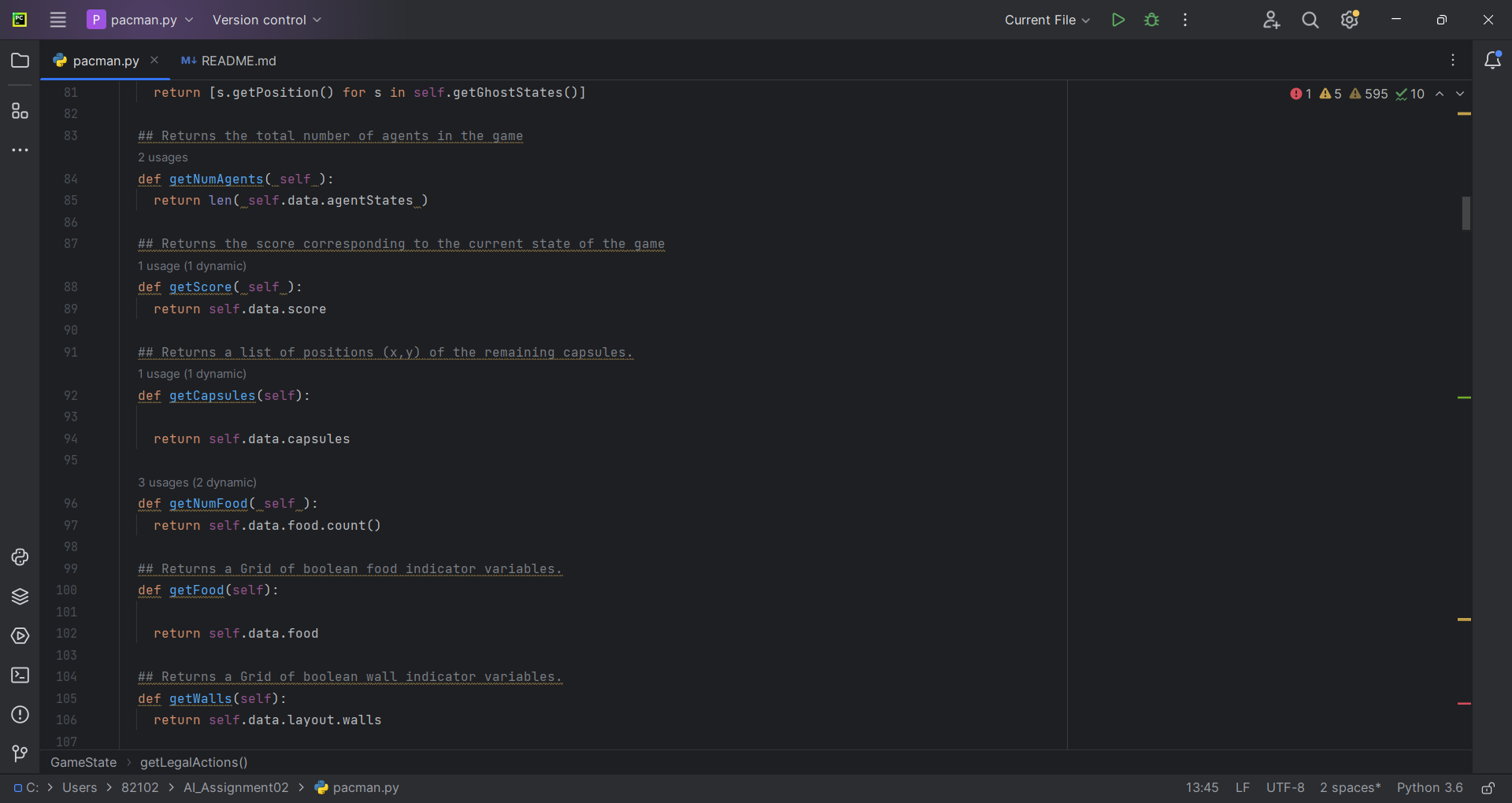 Solved How can i write a Minimax Agent code?I should use | Chegg.com