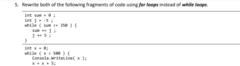 Solved 4. Find existing issues for all the code snippets | Chegg.com