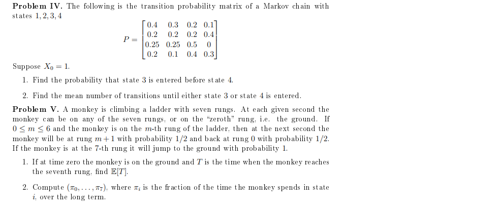 Solved Problem IV. The following is the transition | Chegg.com