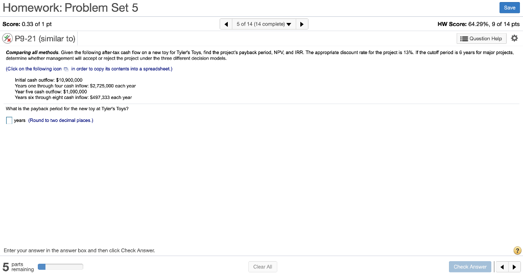 Solved Homework: Problem Set 5 Save 5 of 14 (14 complete) | Chegg.com