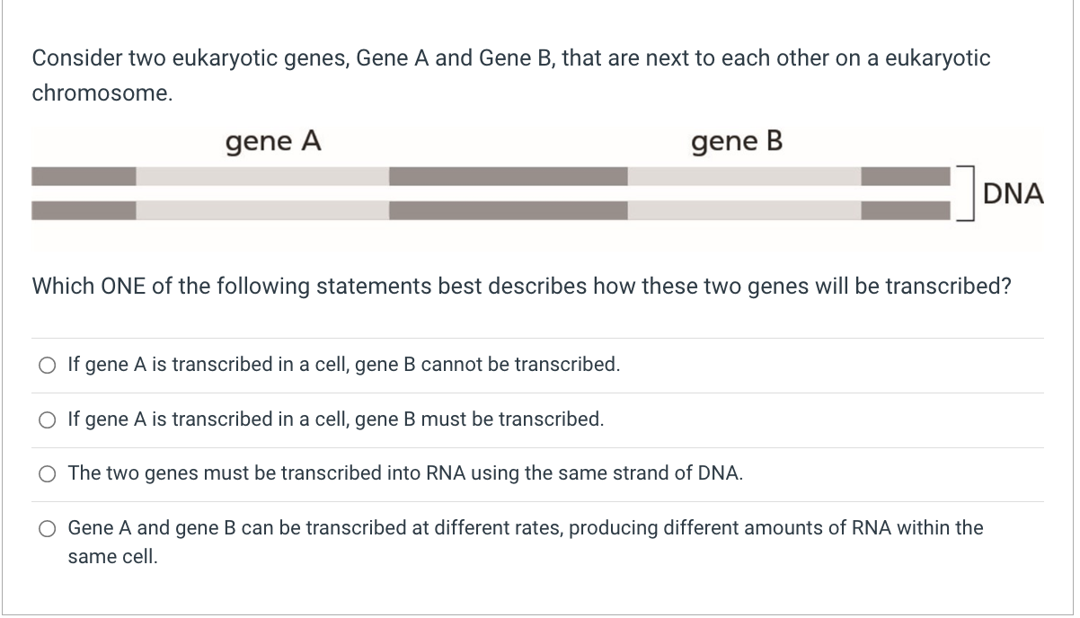 Solved Consider two eukaryotic genes, Gene A and Gene B, | Chegg.com