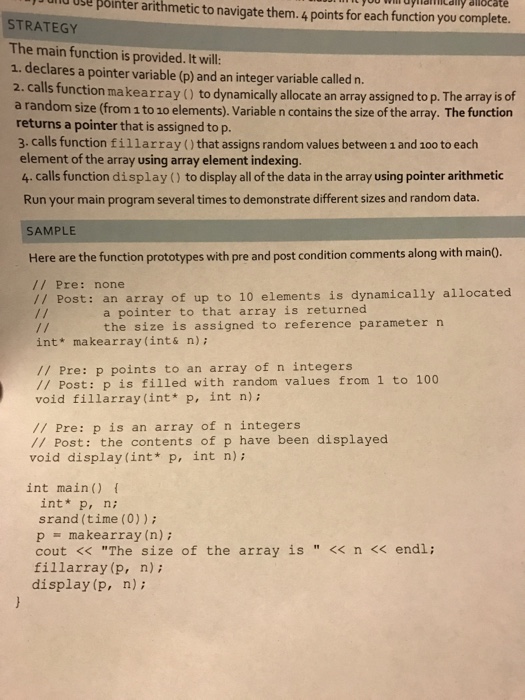 Solved UllU USB pointer arithmetic to navigate them. 4 | Chegg.com
