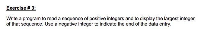 Solved Exercise 3 Write A Program To Read A Sequence Of