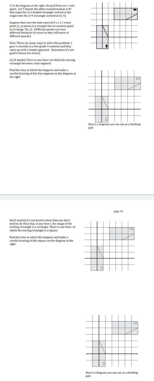 Solved 5. In the diagram at the right, the grid lines are 1 | Chegg.com