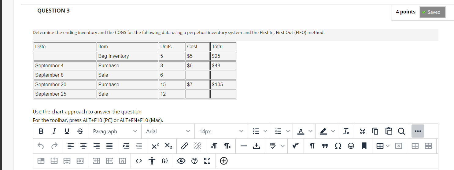 Solved QUESTION 3 4 points Saved Determine the ending | Chegg.com