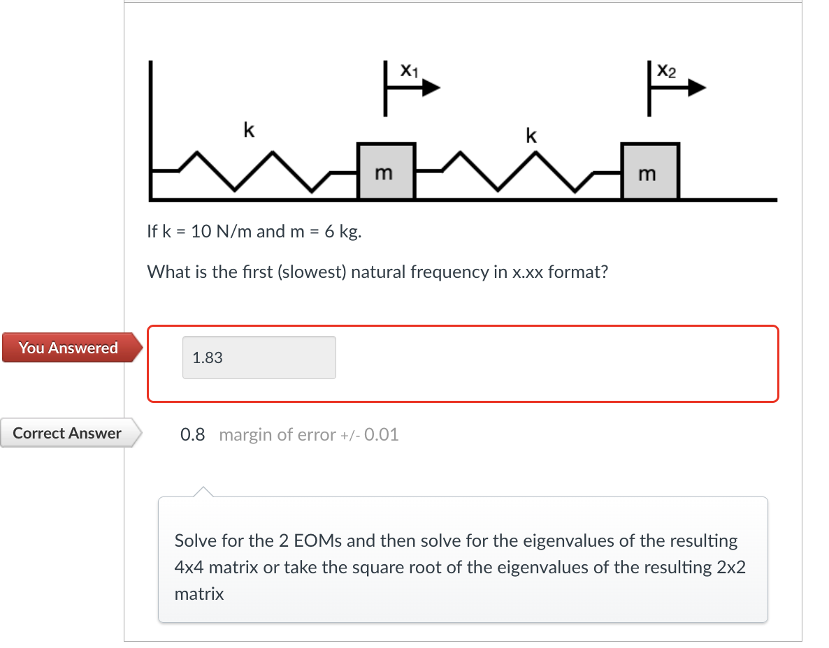 Solved If \( \mathrm{k}=10 \mathrm{~N} / \mathrm{m} \) ﻿and | Chegg.com