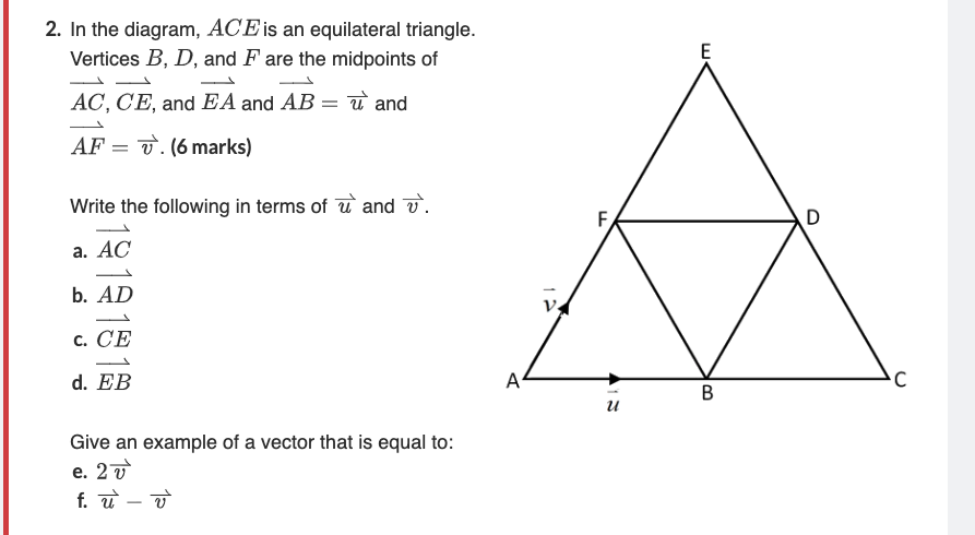 Solved 2. In the diagram, ACE is an equilateral triangle. | Chegg.com