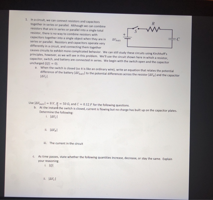 Solved 1. In a circuit, we can connect resistors and | Chegg.com