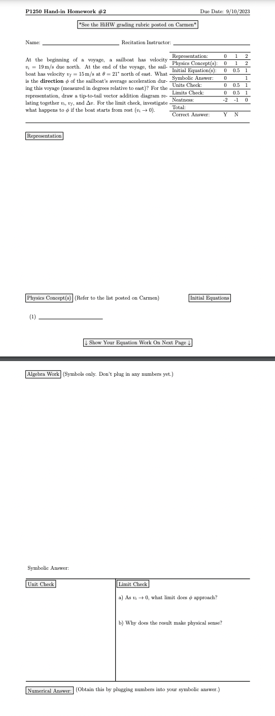 Solved Name: Recitation Instructor: At the beginning of a | Chegg.com