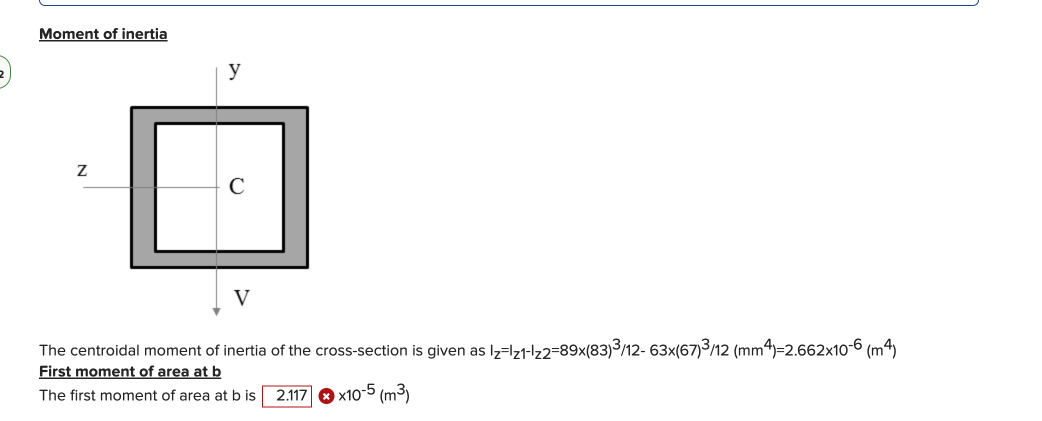 Solved An extruded aluminum beam has the cross section | Chegg.com