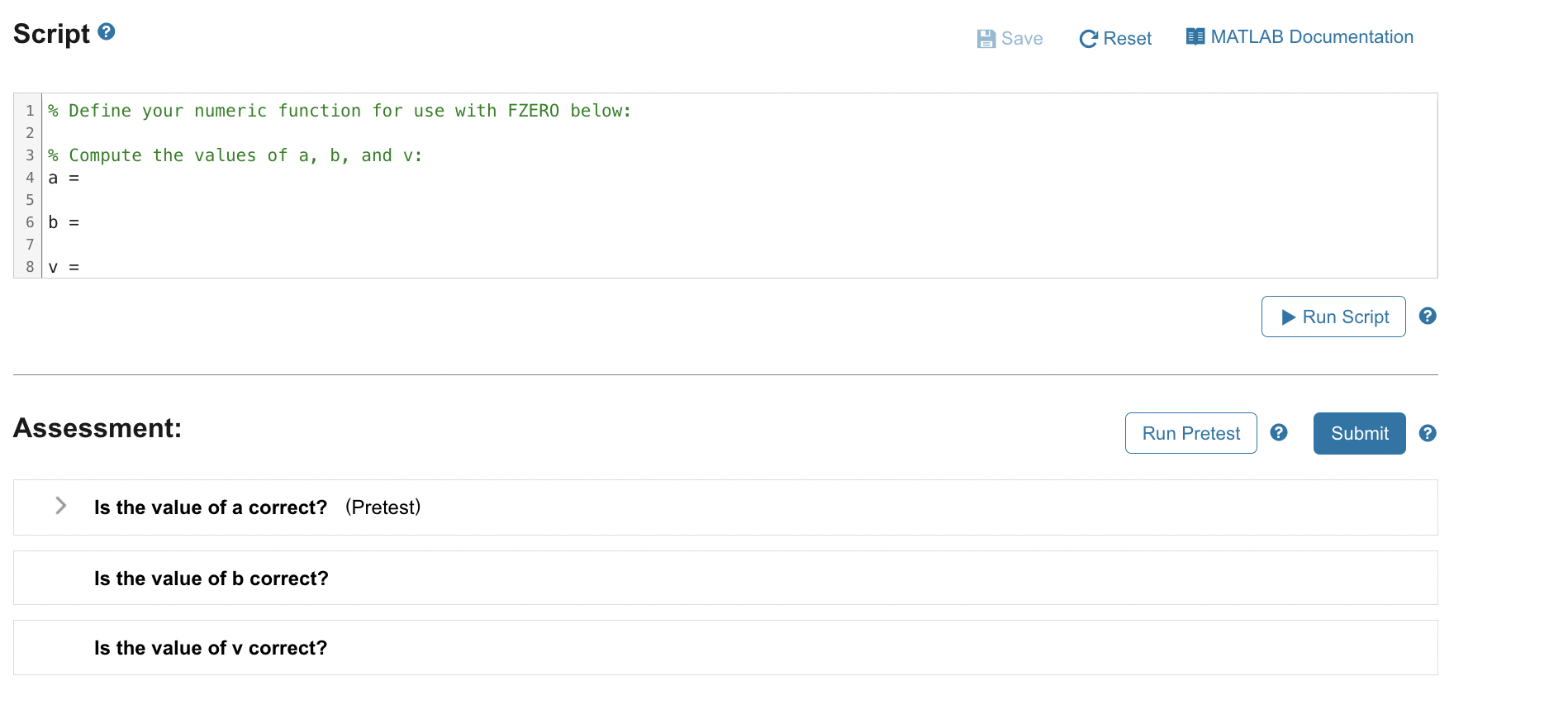 Solved Solve by typing to put it in the box in Matlab | Chegg.com