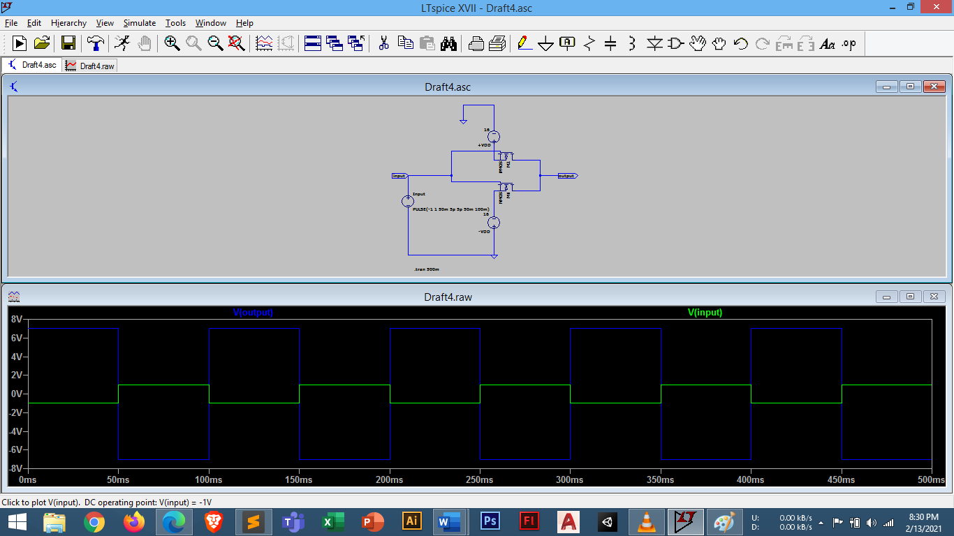 Solved LTspice XVII - Draft4.asc File Edit Hierarchy View | Chegg.com
