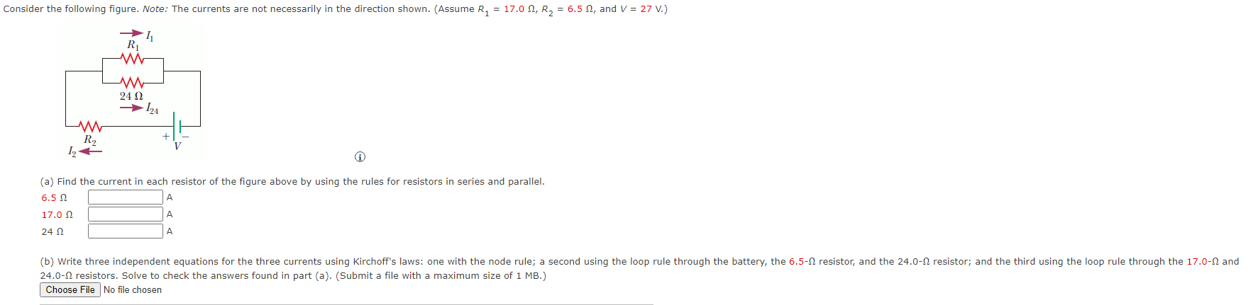 Solved onsider the following figure. Note: The currents are | Chegg.com
