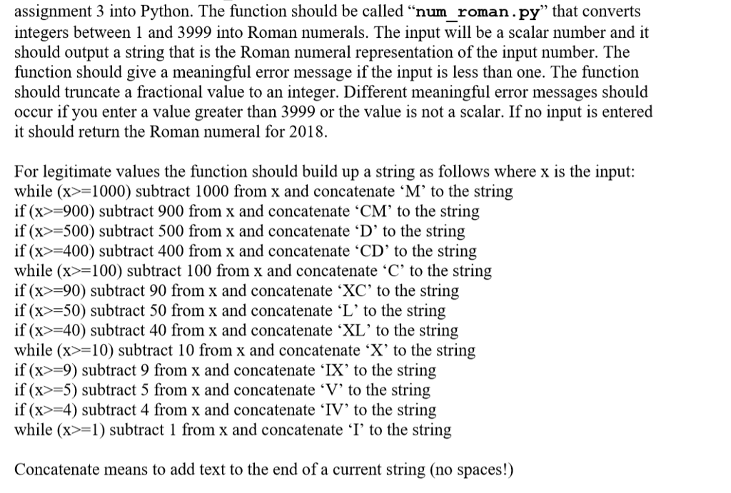 Solved Assignment 3 Into Python The Function Should Be 8960