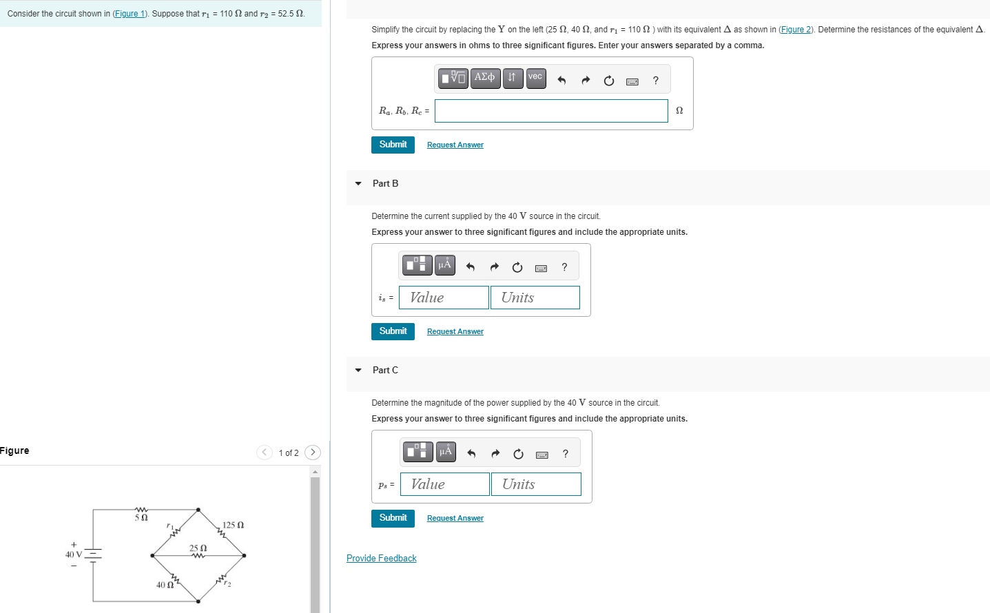 [Solved]: Consider the circuit shown in (Figure 1). Suppose