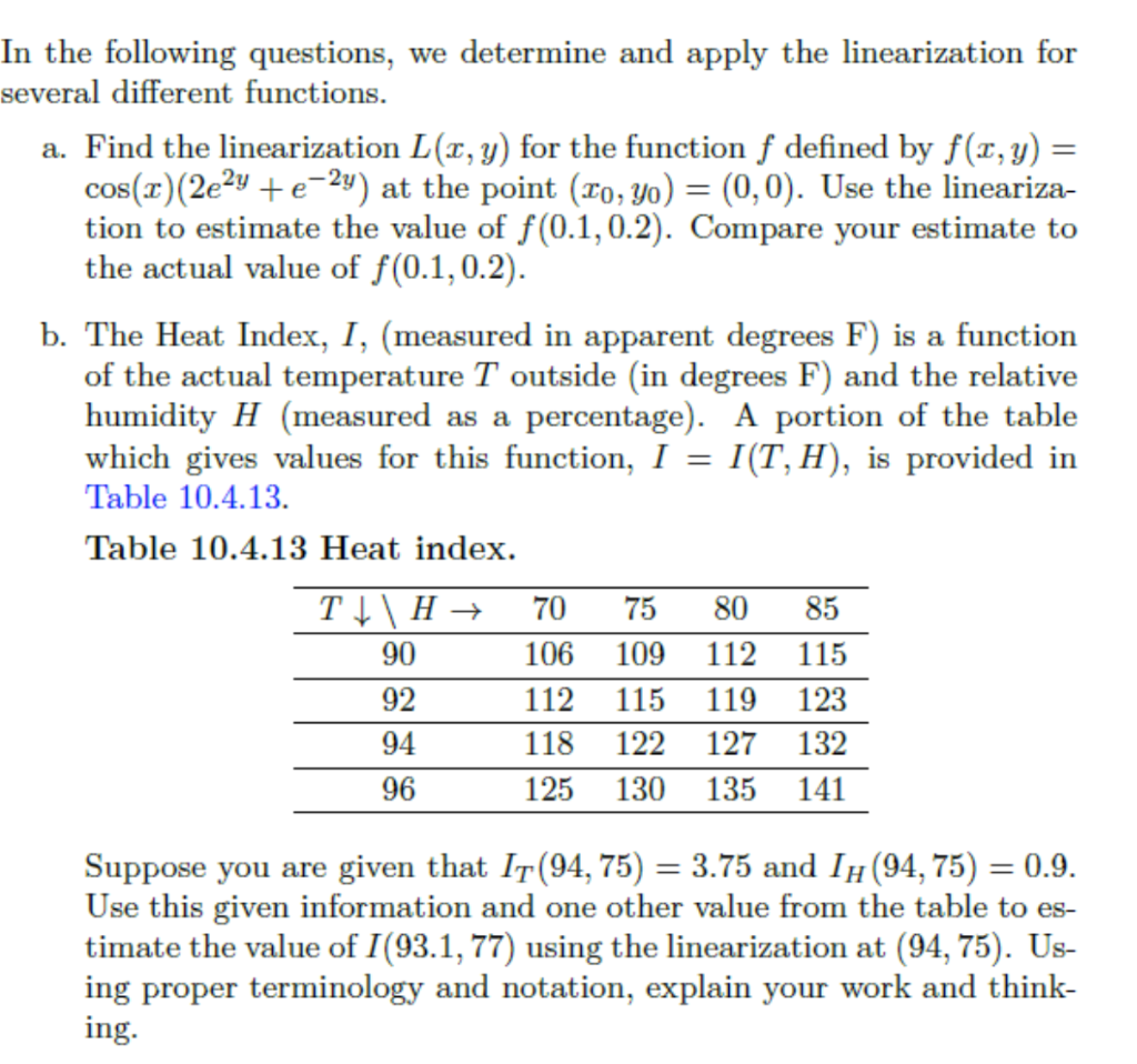 Solved = In the following questions, we determine and apply | Chegg.com