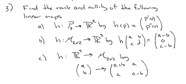 Solved 32 Find the rank and nullity of the following linear | Chegg.com