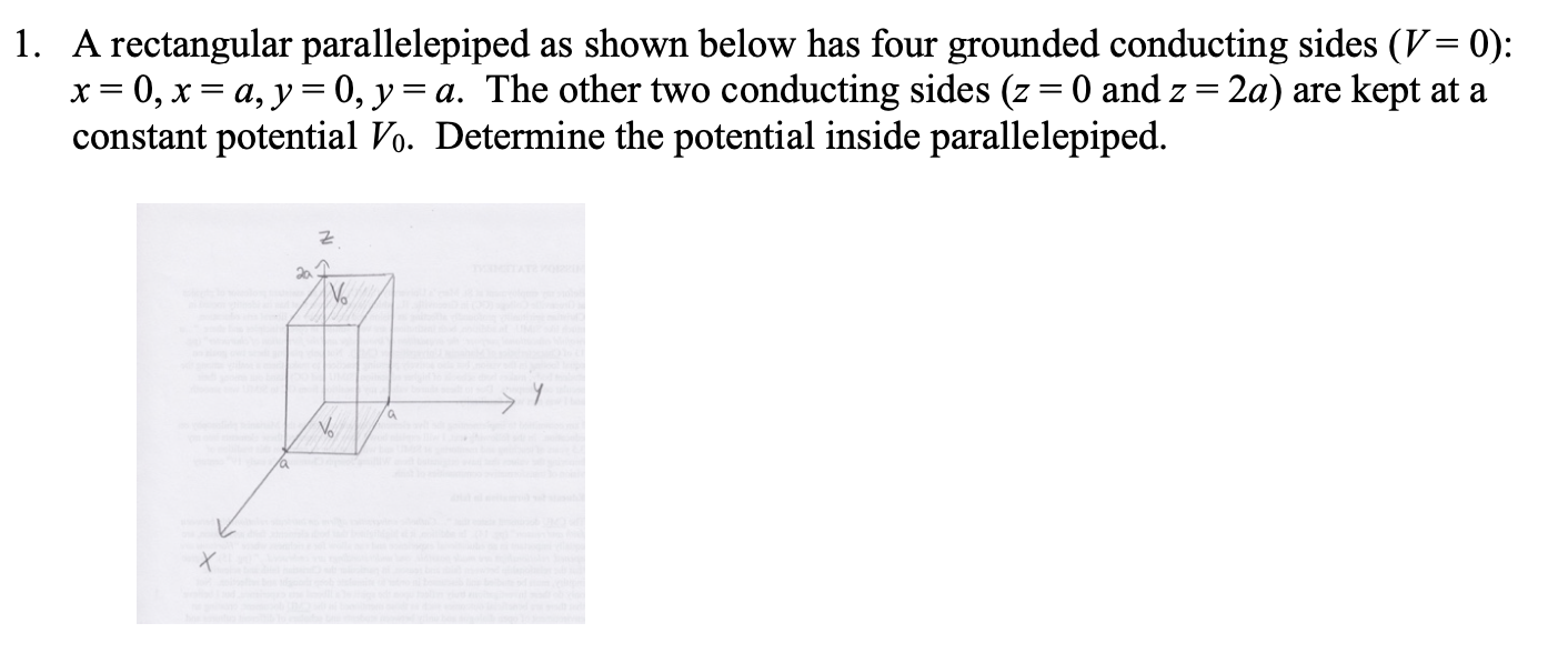 Solved 1. A rectangular parallelepiped as shown below has | Chegg.com